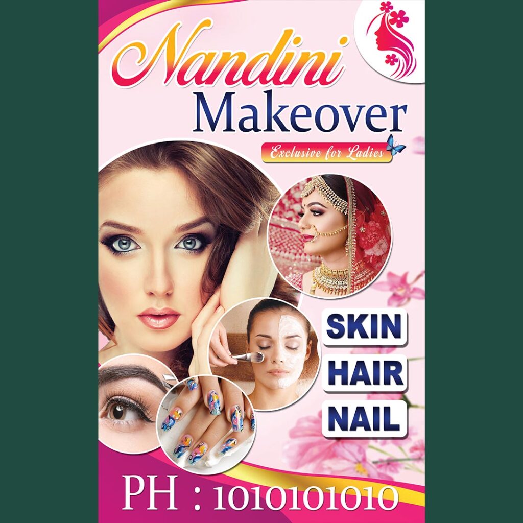 Beauty Parlour Standing Banner PSD(3x4) - Graphics Point Store