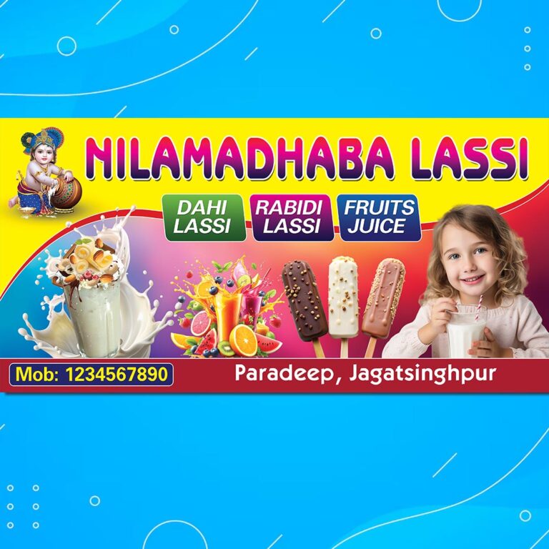 4 Lassi Shop Banner PSD - Graphics Point Store