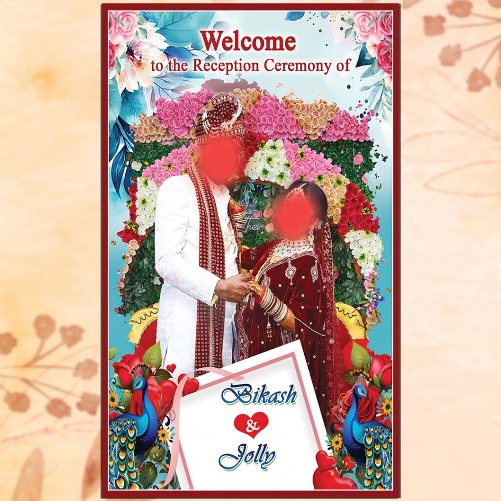 3 Wedding Reception Banner PSD 2025 - Graphics Point Store